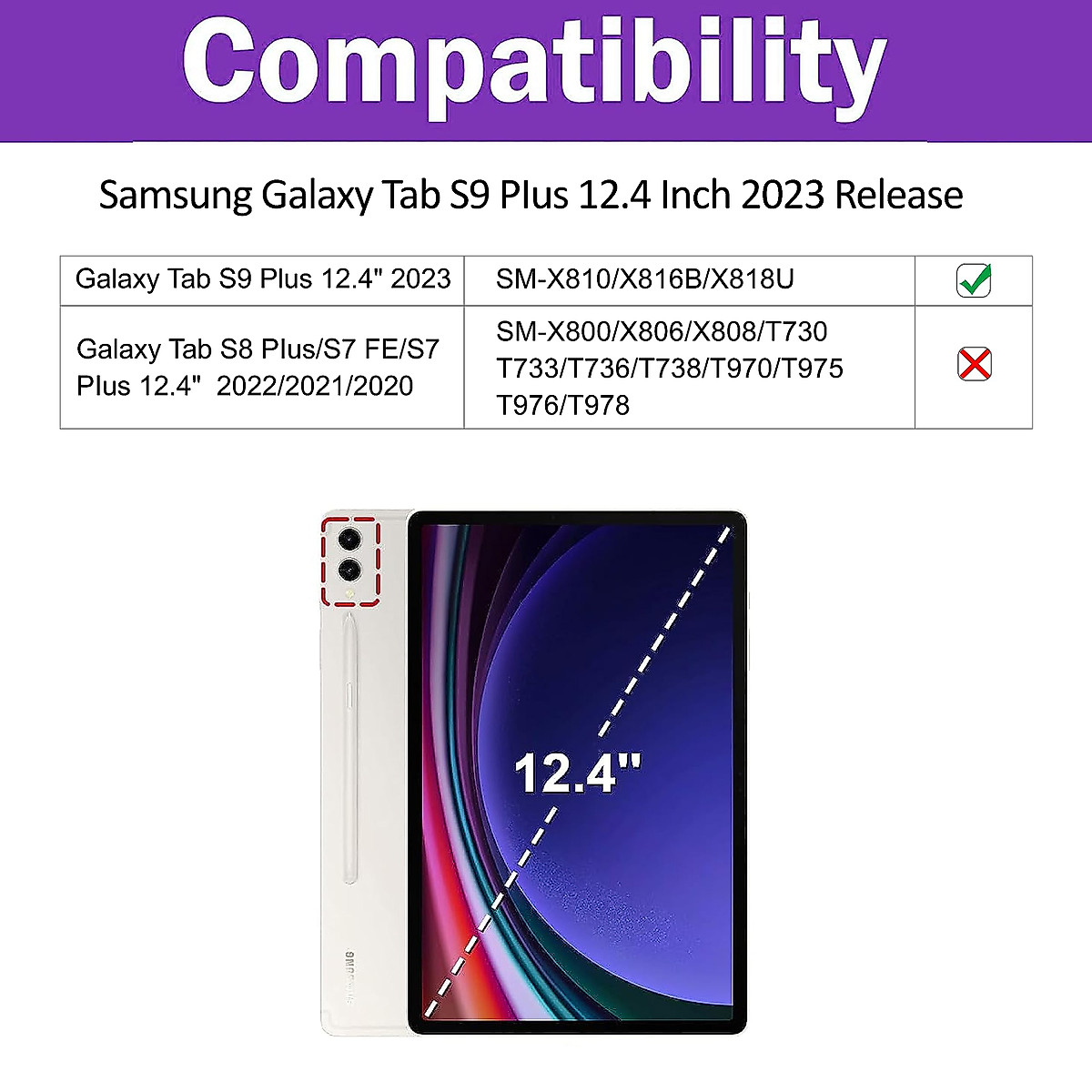 SoFunMoky for Samsung Galaxy Tab S9 Plus Case 12.4 Inch 2023 with S Pen Holder Multiple Angles Glitter Shining Gold Leopard Cheetah Full Protective Auto Wake Sleep Bling for S9+ Tablet Cover, Pink