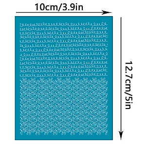 OLYCRAFT 4x5 Inch Silk Screen for Polymer Clay Stripe Pattern Silk Screen Printing Stencils Reusable Loop Lines Clay Stencil Non-Adhesive Transfer Stencil for Polymer Clay Earring Jewelry Making