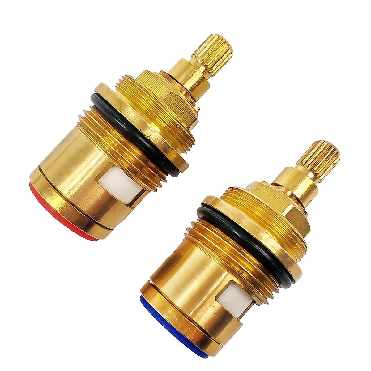 Meyffon 1000187 1000188 Faucet Cartridge Compatible with Kohler Bath Faucet 3/4 Inch Ceramic Valve Cold and Hot Cartridge Counterclockwise Close and Clockwise Close