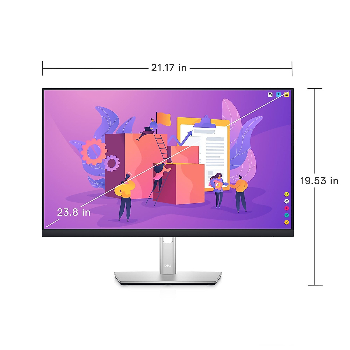 Dell 24 Monitor - P2422H - Full HD 1080p, IPS Technology, ComfortView Plus Technology