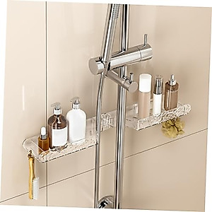 COOLHIYA Household Storage Shelf Storage Bracket Abs Wall Floating Shelf Wall Storage Rack