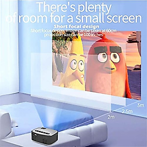 DROOS Mini Projector Home LED Portable Video Player Cinema Micro Projector Small Projector 1080P Projection Conference System (Col(projectors)