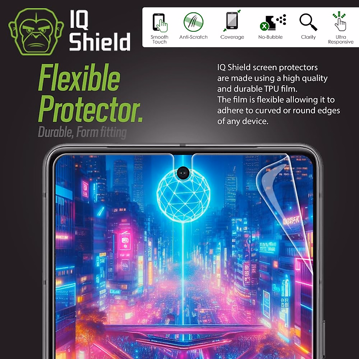 IQShield Screen Protector Compatible with Google Pixel 7 (2-Pack) Anti-Bubble Clear TPU Film