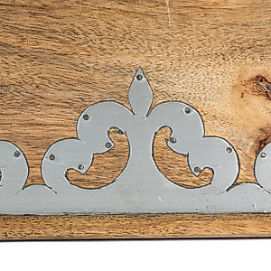 Heritage Collection Wood and Inlay Metal Flatware Caddy