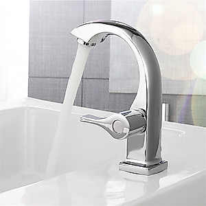 QAZWSXED LESANGBAIHUODIAN Chrome Bathroom Faucet Basin Copper Tap Single Handle Spout Sink Bath Cold Water Faucet Kitchen Faucet Bathroom Accessories