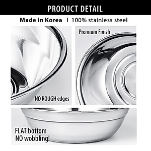 Oversized All-Purpose Stainless Steel Bowl for Home & Commercial, 16 Qt, 15 L, Made in Korea, Premium Stainless Steel, No Dulling & Rusting, For Prepping, Baking, Mixing, Marinating & Brining Kimchi