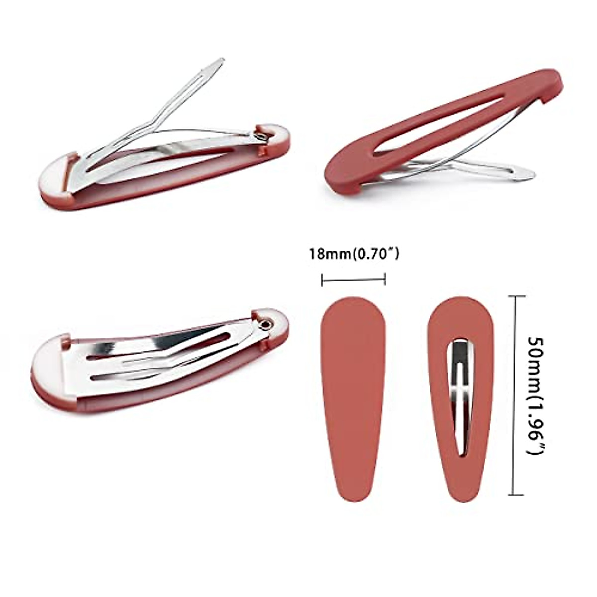 TIXBABY 20 Pcs Hair Clips for Girls - Hair Barrettes for Women - Metal Snap Hair Clips - Toddler Hair Clips - Hair Accessories for Kids Teens Girls(Hair Clips-A)