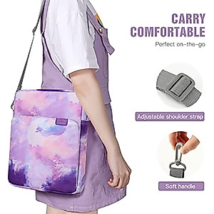 TiMOVO 9-11" Tablet Sleeve Bag Case with Shoulder Strap for iPad 10.2 2021-2019, iPad 10th Generation 2022, iPad Air 5/4 10.9, iPad Pro 11 2022-2018, Galaxy Tab S9/S8/A8/A7 2023, Watercolor Purple