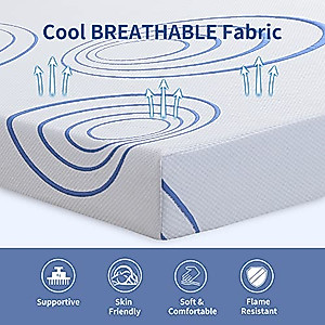 Opoiar 8 inch Memory Foam Mattress Twin Size,Gel Bamboo Charcoal AeroFusion Mattress in A Box,Breathable Medium Mattress Supportive & Pressure Relief,Made in USA, CertiPUR-US Certified