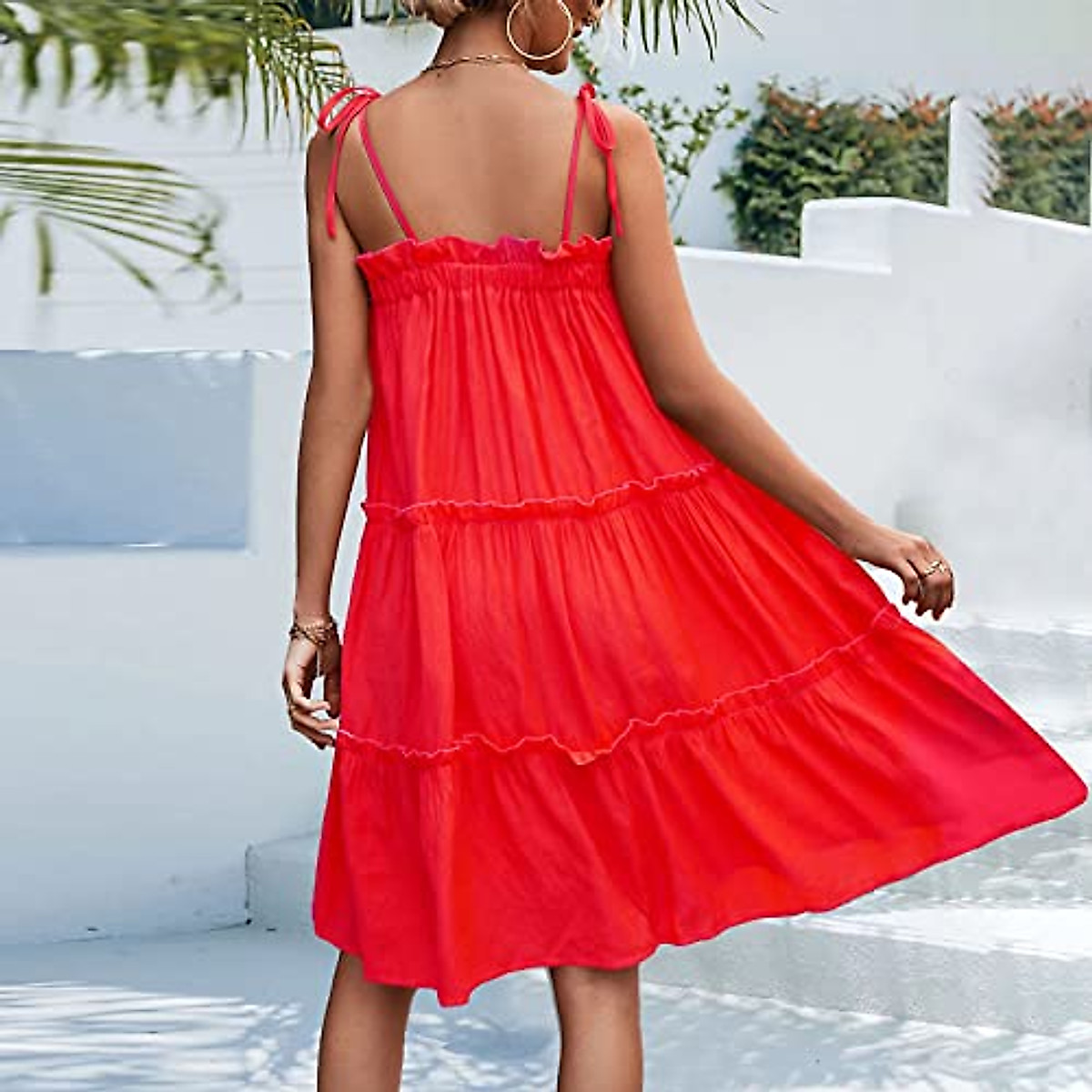 Long Sleeve Black Dress, Sequin Shirt Dress Silk for Women, Women's Casual Dresses Prime Summer Dress Maxi Dresses 2023 Maternity Dress Short Fitted Casual with Pockets Short (M, Red)