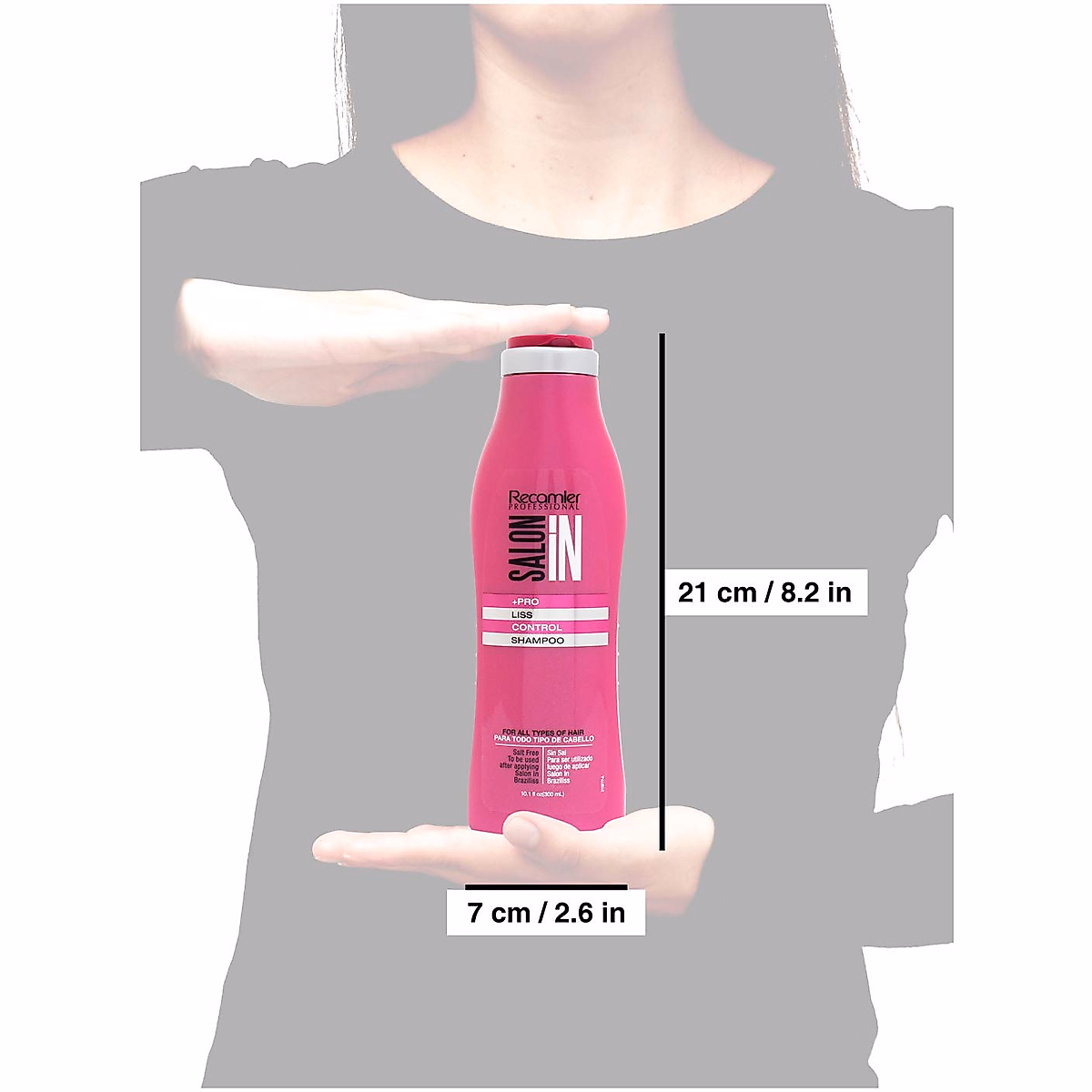 RECAMIER 34110 Professional Salon In Residue and SLS Free Strengthening Shampoo | Deep Cleansing Split End Mender | Tratamiento para el Cabello Seco y Maltratado 10.1 OZ