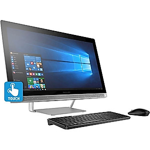 HP Pavilion 23.8" Touch-Screen All-in-One Desktop Computer, 7th Gen Intel Quad-Core i5-7400T Processor 2.4GHz, 12GB Memory, 2TB HDD, DVD, USB 3.0, Windows 10 (Silver) (Seller Upgraded)