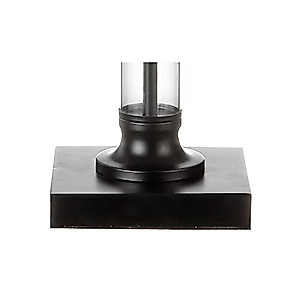 JONATHAN Y JYL1008A-SET2 Set of 2 Table Lamps Mason 30" Glass and Metal LED Table Lamp Bedside Desk Nightstand Lamp for Bedroom Living Room Office College Bookcase LED Bulbs Included, Black/Clear