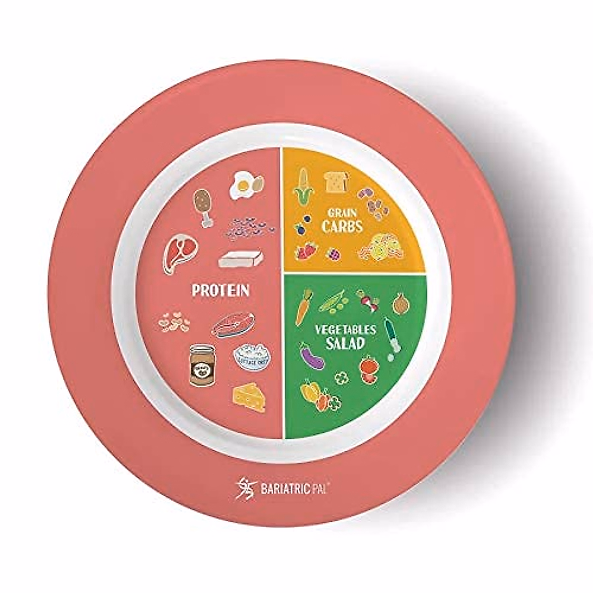 BariatricPal Bariatric Portion Control Plate 2.0 - Pink