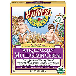 Earth's Best Organic Infant Cereal, Whole Multi-Grain Cereal, 8 Oz