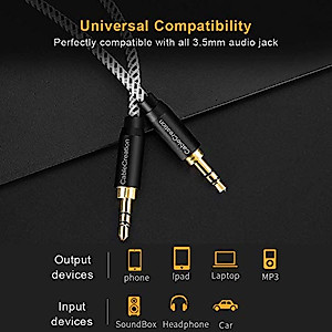 Bundle – 2 Items:USB C to 3.5mm Headphone Adapter and 3.5mm Aux Cable