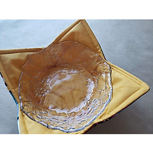 Bookworm Microwave Bowl Cozy Books Library Librarian Bibliophile Reversible Microwave Soup Bowl Holder Handmade Housewarming Hostess Gifts Under 10