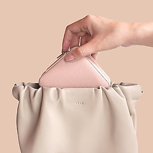 BeBeGee Exquisite Travel Jewelry Case, Portable Mini Jewelry Travel Organizer, Small Jewelry Boxes for Women, Bridesmaid Gifts and Travel Essentials Accessories to Store Rings, Necklaces, Earrings(1 PC Pink)