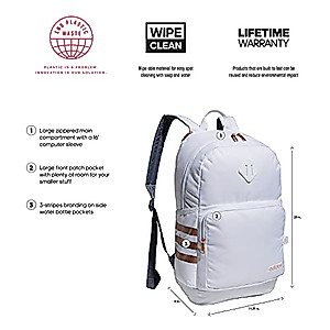 adidas Classic 3S 4 Backpack, White/Onix Grey/Rose Gold, One Size