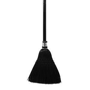 Yocada Heavy-Duty Broom Commercial Indoor Outdoor Broom 55.5 inch Tall for Courtyard Garage Lobby Mall Market Floor Home Office Leaves Stone Dust Rubbishb Black
