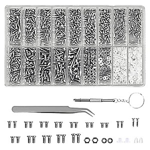 1000 Pieces Eyeglasses Repair Kit Include Nose Pads Micro Screwdriver Screws Nut Washer Eye Glass Repairing Tool for Eyewear Spectacles