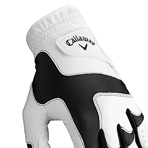 Callaway Golf Opti Fit Seamless Universal Fit Golf Glove, Men's, Worn on Right Hand , White