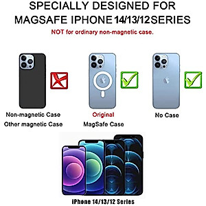 ROMSEA Glitter Compatible with Magsafe Socket Base Removable and Wireless Charging Compatible 【Base Only】 Work with Socket Grip, Ring Compatible with iPhone 14/13/12 Series,Glitter Purple.
