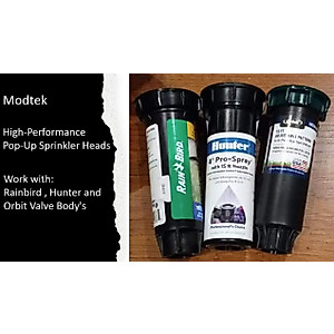 Modtek Replacement Pop UP Sprinkler Heads for RainBird, Hunter, Orbit Pop Up Sprinklers, Sprinkler Color May Vary. (5, 8AN)