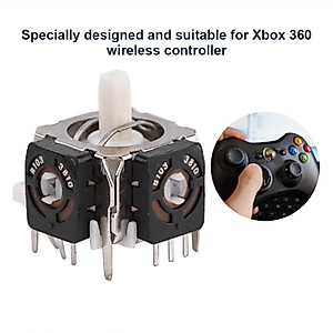 125 5-Pack Joystick Replacement, 3D Analog Joysticks, Thumbstick Sensor Rocker Axis Module Replacement Part for 360 Controller, Plug and Play