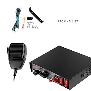 YHAAVALE Car Police Siren,Electronic Emegency Siren,9 Tone Wired PA System for Car