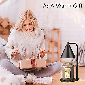 Tivleed Candle Warmer Lamp Dimmable Light Black Electric Candles Melter with Timer - Adjustable Wax Lantern Warmers with Bulbs for Melting Jar Candle - for Scented Home Bedroom House