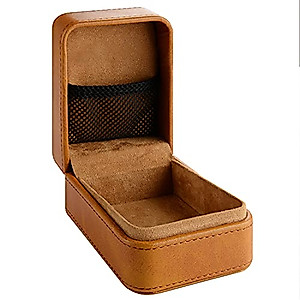 Geekria Ultra-Hard HiFi Stereo Earbuds Case, Hi-Res in-Ear Monitor Headphones Case, Wired in-Ear Earbuds Elastic Sequin Travel Box/Protective Hard Earphones Storage Bag (Brown)