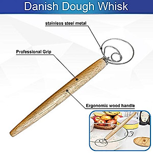 10inch Round Banneton Proofing Basket Set Bread Baking Kit, Dough Scraper, Bread Lame, Danish Dough Whisk Sourdough Proofing Basket Artisanal Bread Bread Making Tools and Supplies Set (10inch round)