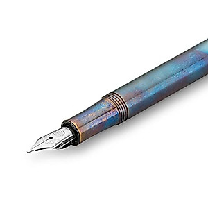 Kaweco LILIPUT Fountain Pen Fireblue I Exclusive Fountain Pen for Ink Cartridges Including Retro Metal Box I Fountain Pen 12.5 cm I Nib Width EF (Extra Fine)