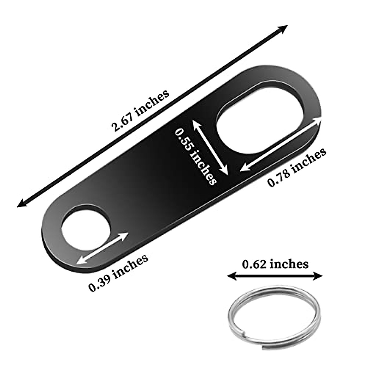 CHIMUYU Guardian Luck Bell Hanger 4 PCS Bike Motorcycle Bell Hangers with 4 PCS Split Rings (Black)