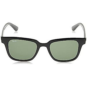 Ray-Ban Rb4323 Square Sunglasses, Black/G-15 Green, 51 mm