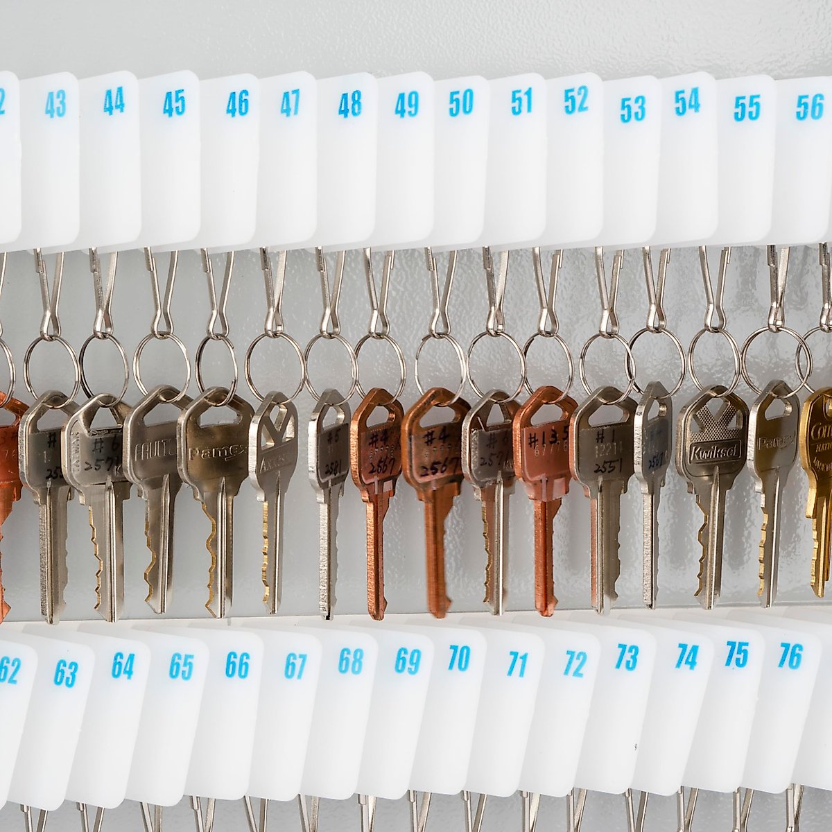 Barska Key Lock Key Cabinet Lock Box with Numbered Hooks and Tags - 240 POSITION - WHITE TAGS