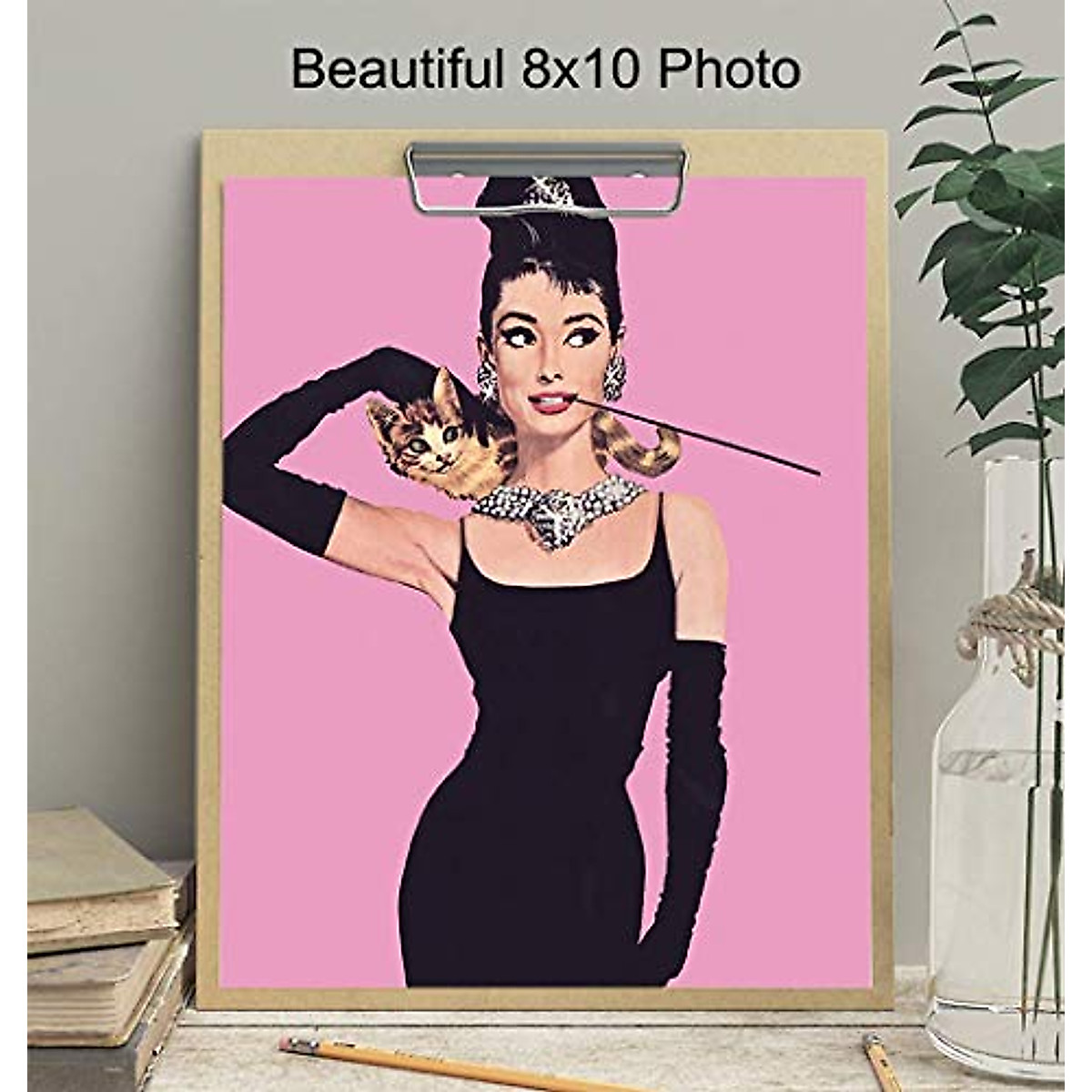 Audrey Hepburn Wall Art, Home Decor - 8x10 Pop Art Poster, Print - Contemporary Modern Room Decorations - Great Gift for Women, Her, Wife, Woman - Unframed PicturePhoto