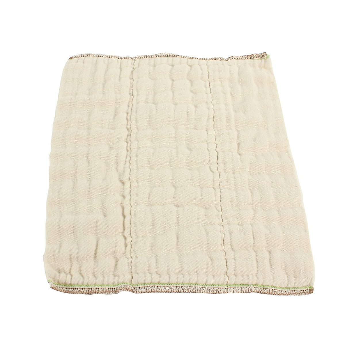 OsoCozy Organic Cotton Prefold Cloth Diapers Traditional Fit Small 4x8x4 Layering (6pk) - Super-Soft, Thick, Absorbent and Durable. Unbleached Natural Color, Fits 7-15 lbs.