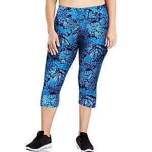 Just My Size Active Plus Size Capri Leggings, Stretch Jersey Capri Pants