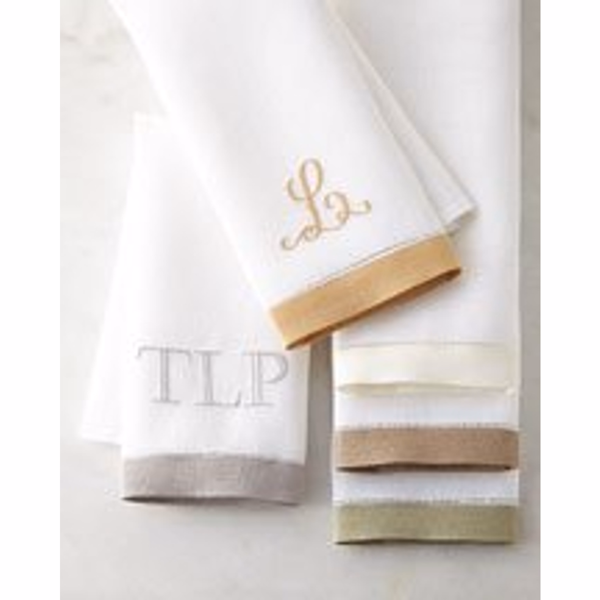 Filo by Sferra - Tip Towel 14x20 (Set of 2) (White/Grey)