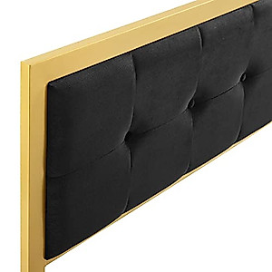 Modway Teagan Tufted Performance Velvet King Headboard in Gold Black