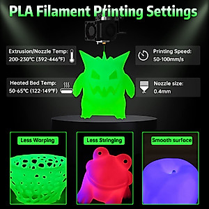 SUNLU Glow in The Dark PLA Filament, Neatly Wound Luminous PLA 3D Printer Filament 1.75mm Dimensional Accuracy +/- 0.02mm, Fit Most 3D Printers, 1kg Spool (2.2lbs), 330 Meters, Green PLA, Glow Green