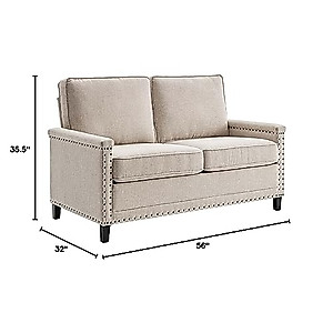 Modway Ashton Love Seats, Beige