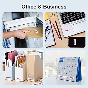 SWIFINT Thermal Label Maker Tape Adapted Label Maker, Standard Laminated Office Labeling, 15mmx40mm/0.59x1.57inch, 180 Labels/Roll, Thermal Printing Label Paper (Pink)