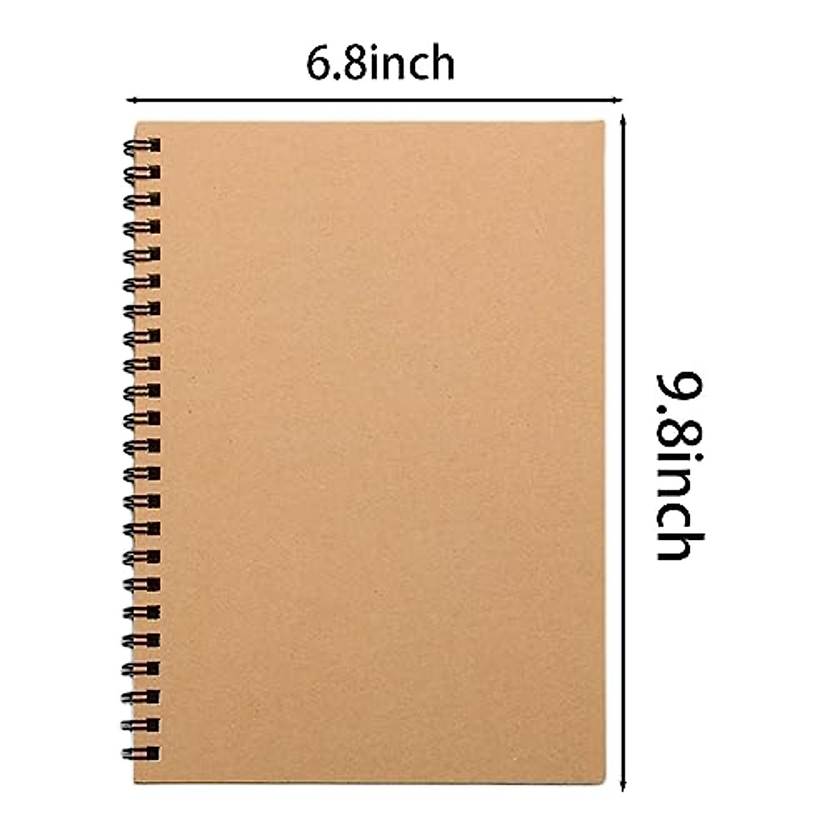 GZTFPQ 2 Pack College Ruled Notebook, Soft Yellow Cover Spiral Notebook, Memo Notepad Sketchbook, Students Office Business Diary Spiral Book Journal,120 Pages, 60 Sheets.