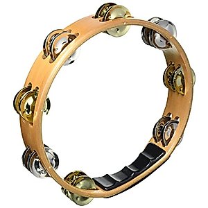 Toca Acacia Tambourine With Brass Jingles 10 Inch
