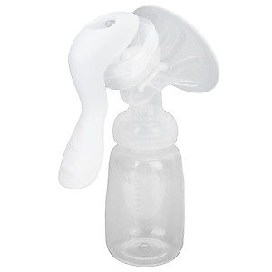 Breast Pump, Adjustable Suction Silicone Hand Pump Breastfeeding, Portable Manual Breast Pump for Nursing Mothers, White, Mothers Day Gifts