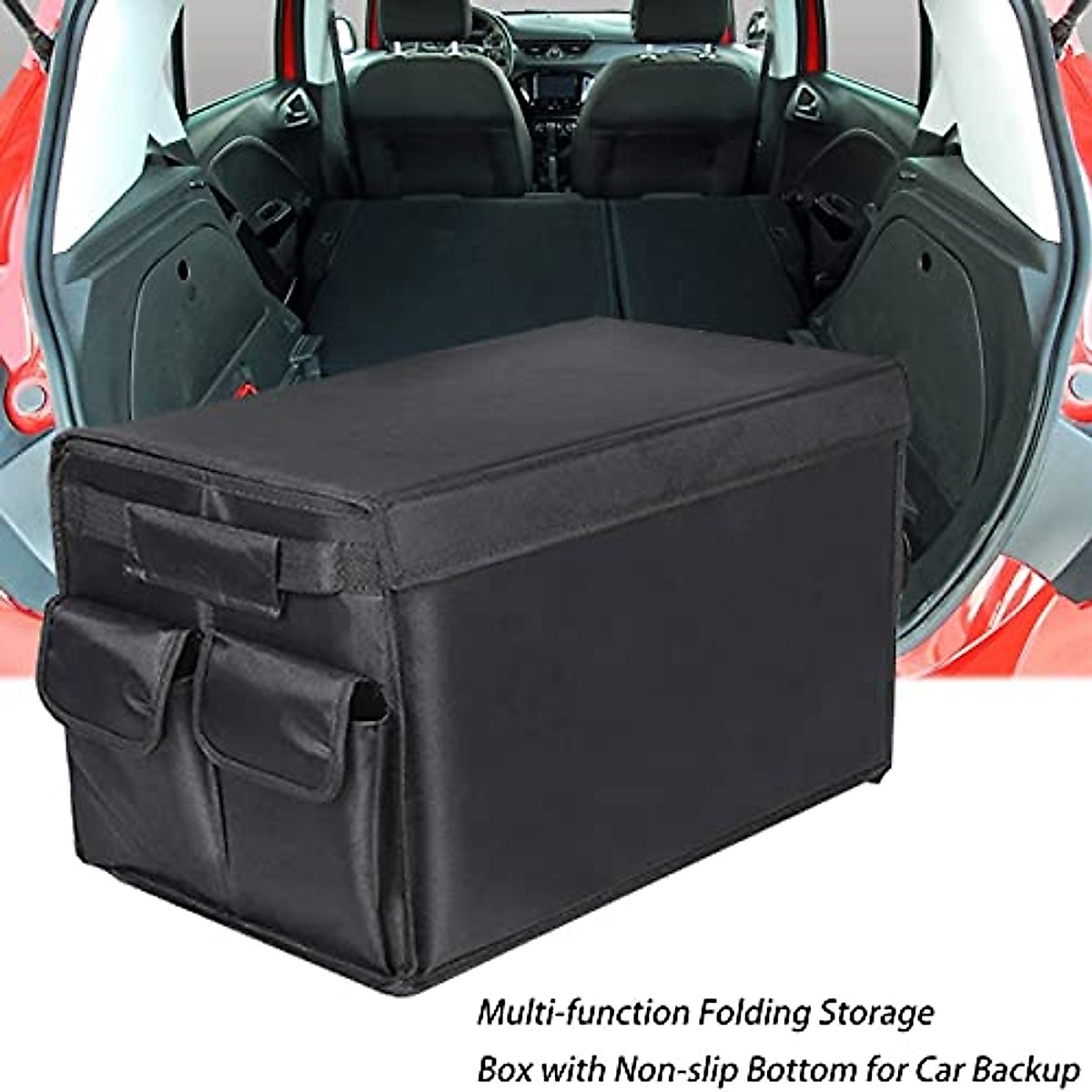 KOWMsnh Closet Mounted Storage Multi-Function Folding Storage Box with Non-Slip Bottom Storage Basket Sundries Bin Car Trunk Storages Organizer for Car Backup