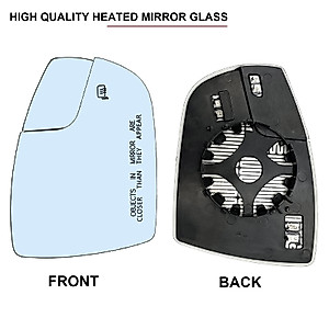 Passenger Right Side Mirror Replacement for 2012-2018 Ford Focus Side Mirror Glass - Side View Heated Convex Mirror Glass with Rear Holder, Replace CM5Z-17K707-G